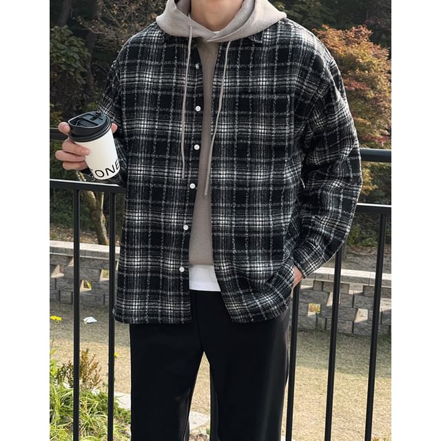 JOGUNSHOP - Patch-Pocket Plaid Flannel Shirt | YesStyle