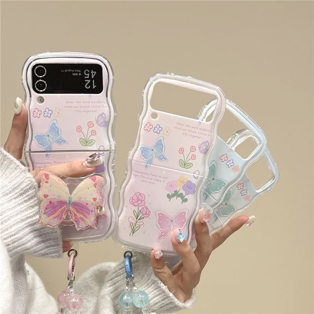 Edgin - Butterfly Flower Mobile Phone Case Samsung Galaxy Z Flip 3 ...