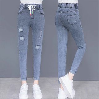 ROAM - Lettering Harem Jeans | YesStyle