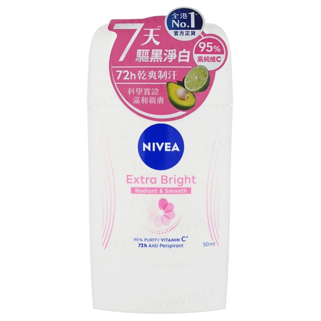 NIVEA - Extra Bright Radiant & Smooth Anti-Perspirant Stick | YesStyle