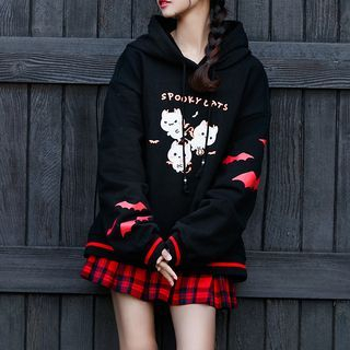 Fairyland - Devil Ear-Accent Hood Printed Sweater | YesStyle