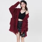 TIDE CARD LOG - Couple Matching Open Front Tassel Star Back Knit ...