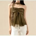 Lemongrass - Drawstring Tube Top with Sash | YesStyle