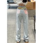 Mushini - Patch Work Straight Leg Jeans | YesStyle