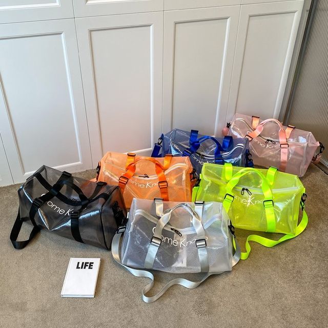 Melois - Lettering PVC Duffel Bag | YesStyle