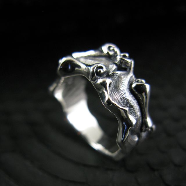 Sterlingworth - Engraved Gothic Sterling Silver Ring | YesStyle