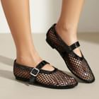 Megan - Mesh Mary Jane Flats | YesStyle