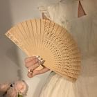 Show Mind - Cutout Wooden Foldable Hand Fan | YesStyle