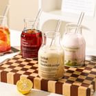 Chrysalis - Lettering Drinking Glass with Straw | YesStyle