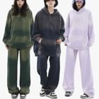 INStudio - Letter Embroidered Gradient Oversized Hoodie / High Waist ...