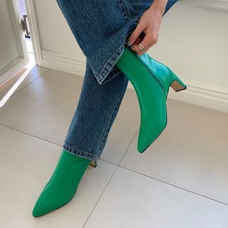 DEEPNY - Pointy-Toe High-Heel Ankle Boots | YesStyle