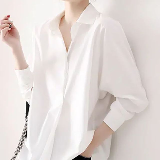 Annyoung - Plain Button-Up Shirt | YesStyle