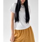 SIMPLY MOOD - Neat-Fit Plain T-Shirt | YesStyle