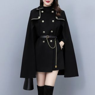 Everytime - Double-Breasted Cape | YesStyle