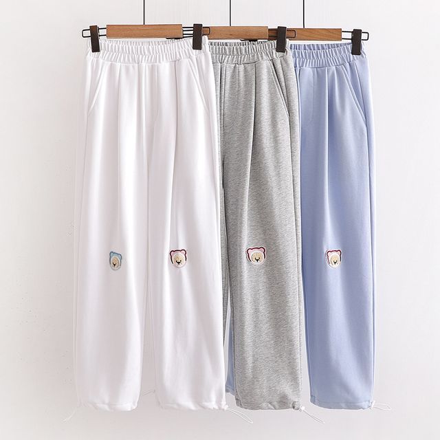 TOJI - Embroidered Harem Sweatpants | YesStyle
