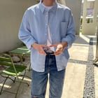 JOGUNSHOP - Stopper-Hem Plain Shirt | YesStyle