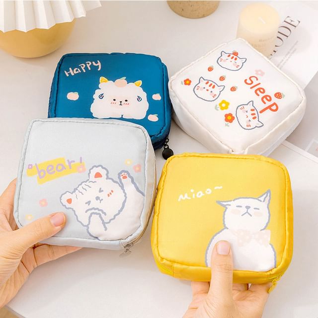 On My Mind - Cat Print Sanitary Pouch | YesStyle