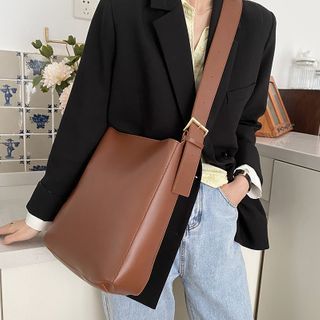 TZ - Faux Leather Tote Bag | YesStyle