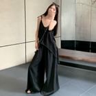 Beem - Tie Dye Asymmetrical Cami Top / High Rise Wide Leg Pants | YesStyle