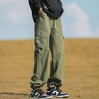 Breeson - Mid Rise Plain Harem Cargo Pants | YesStyle