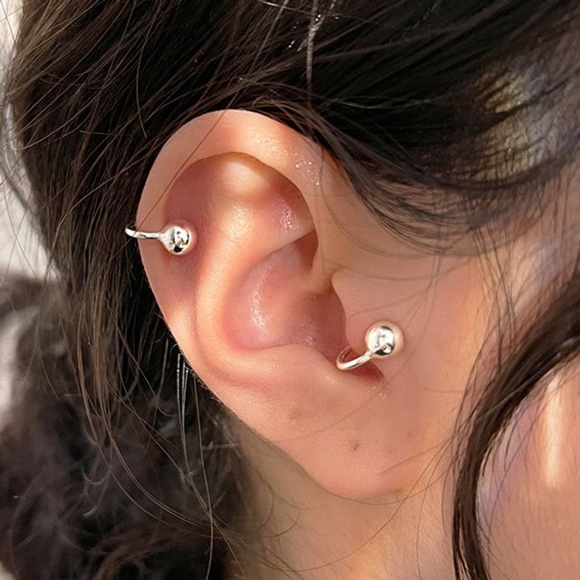 DeerMe - Sterling Silver Bead Ear Cuff | YesStyle