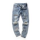Oppa homme - Lettering Distressed Slim-Fit Jeans | YesStyle
