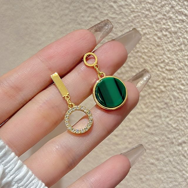 Kiren - Asymmetrical Rhinestone Drop Earring | YesStyle