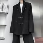 Omozando - Plain Frog Button Blazer | YesStyle