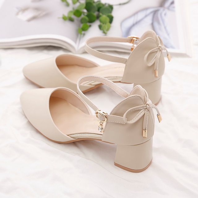 Raylove - Chunky Heel Bow-Back Sandals | YesStyle
