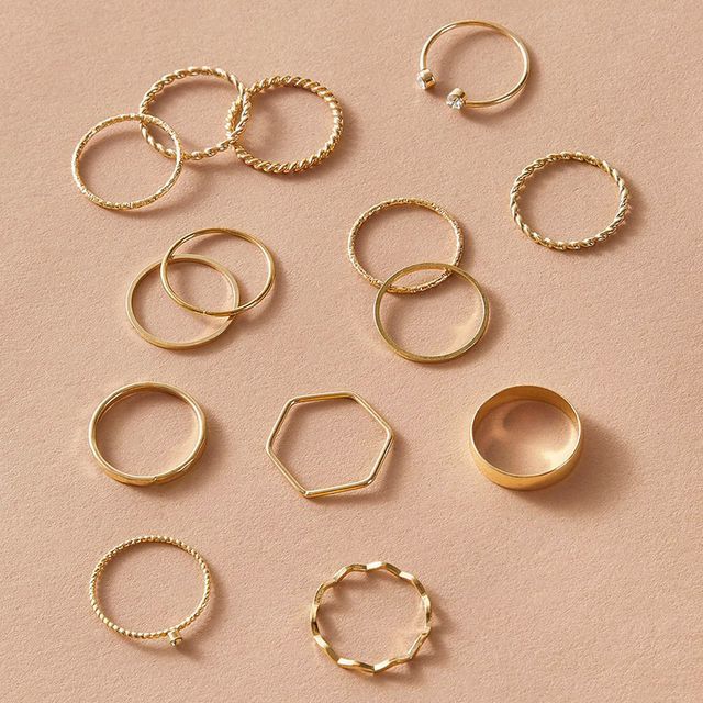 Yongge - Set of 14: Alloy Ring (assorted designs) | YesStyle