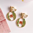 Yambo - Glaze Chinese Characters Bamboo Dangle Earring | YesStyle