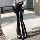Wisjam - High Rise Two Tone Cutout Bootcut Jeans | YesStyle