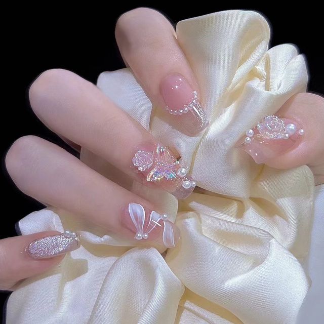 Cutip Nails - Floral Faux Nail Tips | YesStyle