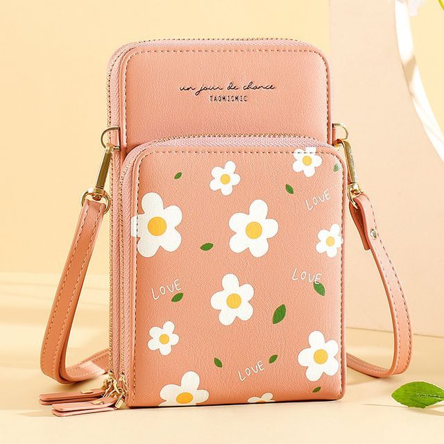 Taomicmic - Floral Print Mobile Crossbody Bag | YesStyle