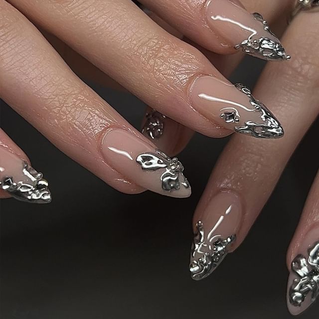 Cutip Nails - Metallic Almond Press On Nail / Tool Kit / Set | YesStyle