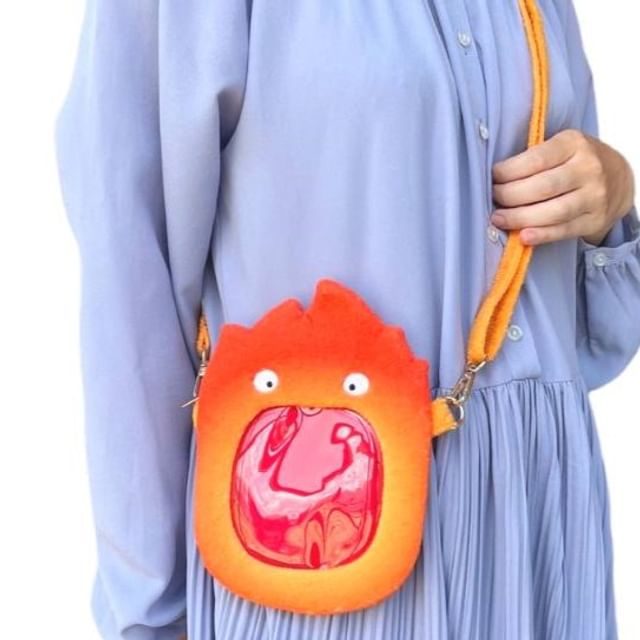 Cafe de Donguri - Howl's Moving Castle Calcifer Crossbody Pouch | YesStyle