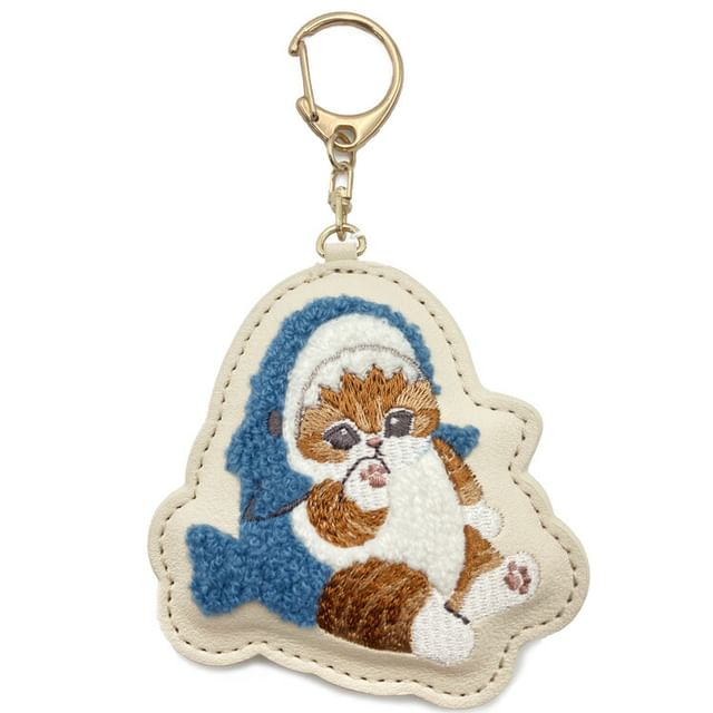 White & Peach - mofusand Embroideried Keychain / Keyring | YesStyle