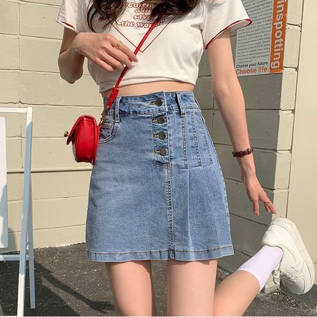 Denim Mini Skirt Tumblr