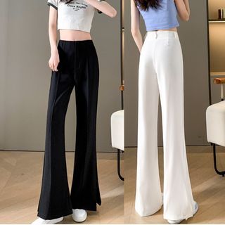 Magimomo - High Rise Plain Flared Suit Pants | YesStyle