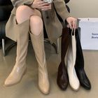 KICKOFF - Low Heel Plain Tall Boots / Short Boots | YesStyle