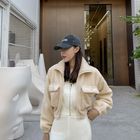 DABAGIRL - High-Neck Dumble Crop Zip Jacket | YesStyle