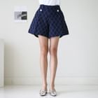 Lemite - Argyle Tab-Waist A-Line Skort | YesStyle