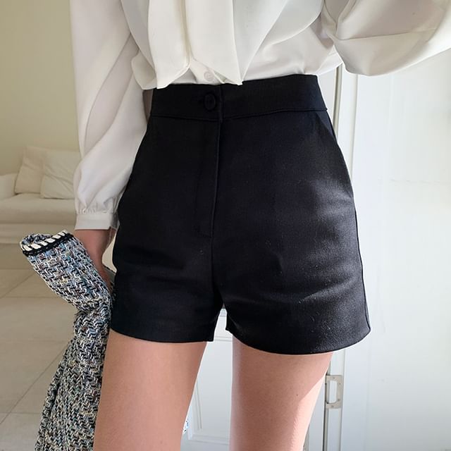 DEEPNY - High-Rise Plain Shorts | YesStyle