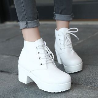 ACCUCIN - Platform Plain Ankle Boots | YesStyle