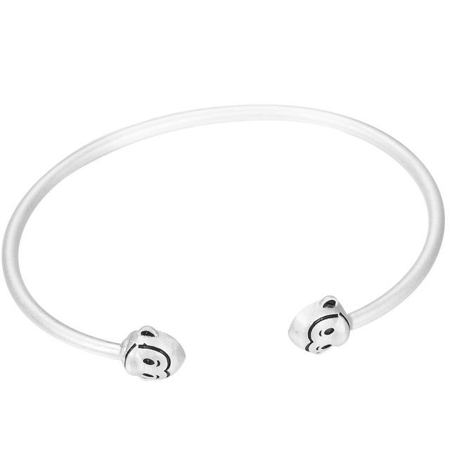 Jubby - Monkey Sterling Silver Open Bangle | YesStyle