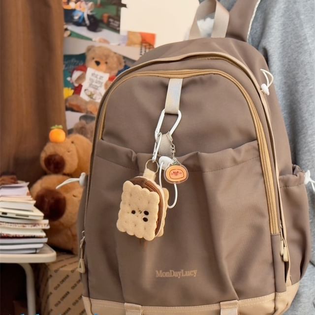 Anchara - Lettering Nylon Backpack / Bag Charm / Set | YesStyle