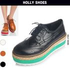 Holly Shoes - Lace-Up Wedge Oxfords | YesStyle