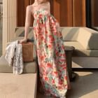 BOHEME - Floral Print Maxi A-Line Tube Dress | YesStyle