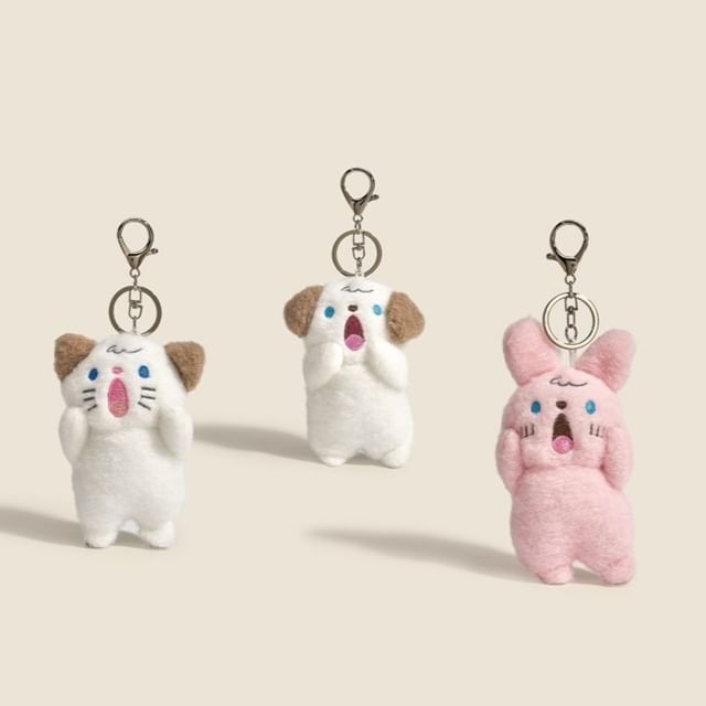 Jun's Journal - Cat Plush Bag Charm Keyring (Various Designs) | YesStyle