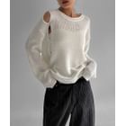 SIMPLY MOOD - Cutout-Shoulder Thick Sweater | YesStyle